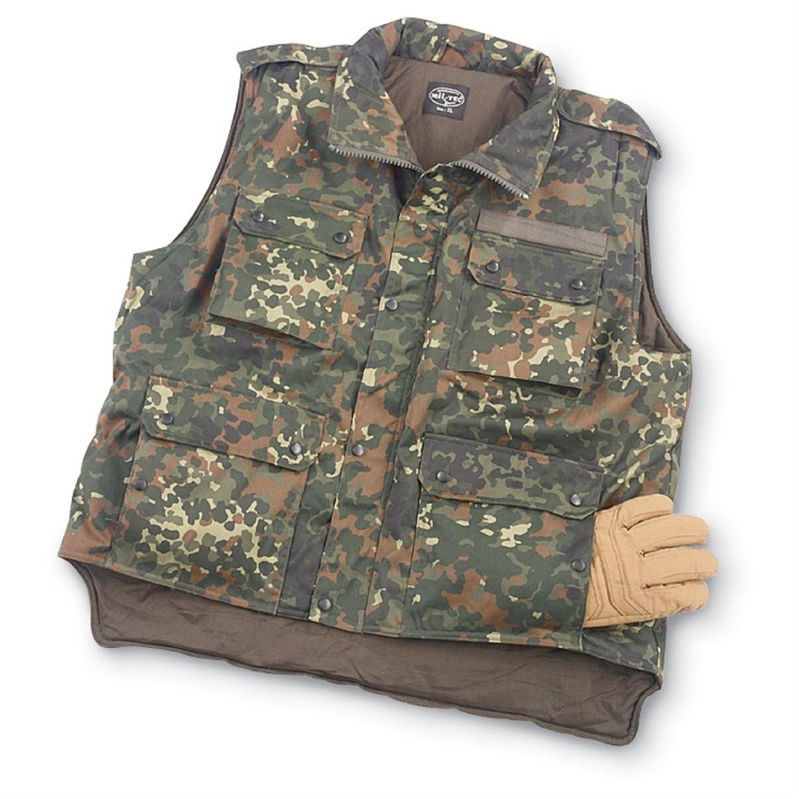 New Mil Tec® Fleck Camo Insulated Vest 110429 Insulated Jackets