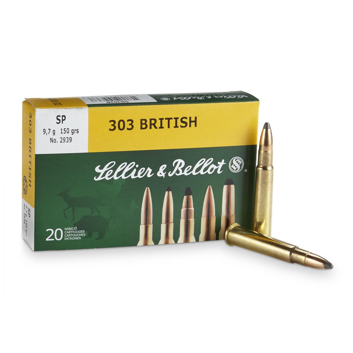 Sellier Bellot 303 British SP 150 Grain 20 Rounds 120444 303 Sellier Bellot 303 British SP 150 Grain 20 Rounds 120444 303