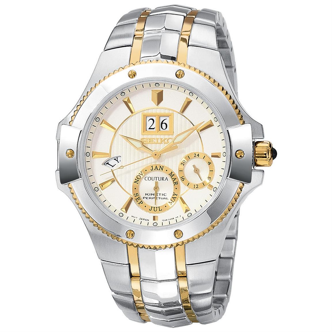 Seiko Courtura Men s Kinetic Perpetual Calendar Watch 126581 