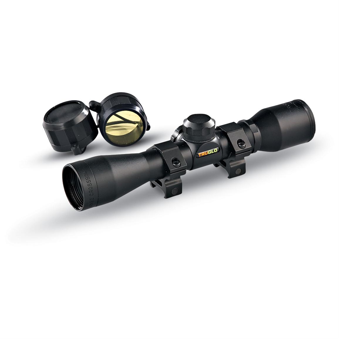 TRUGLO 4x32 Mm Crossbow Scope With Rings Matte Black 131004 Rifle TRUGLO 4x32 Mm Crossbow Scope With Rings Matte Black 131004 Rifle