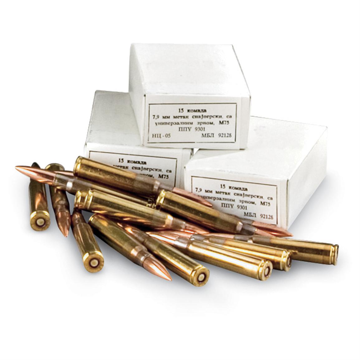 150 rds. 8 mm FMJ Ammo - 134363, 8mm Remington Magnum Ammo at Sportsman ...