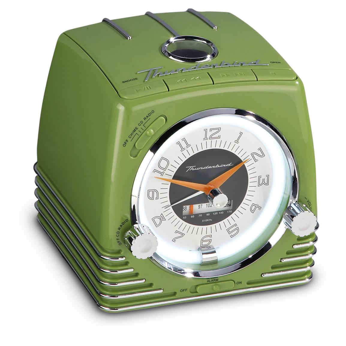 50th Anniversary T - bird Retro Neon CD Clock Radio - 166117, at ...