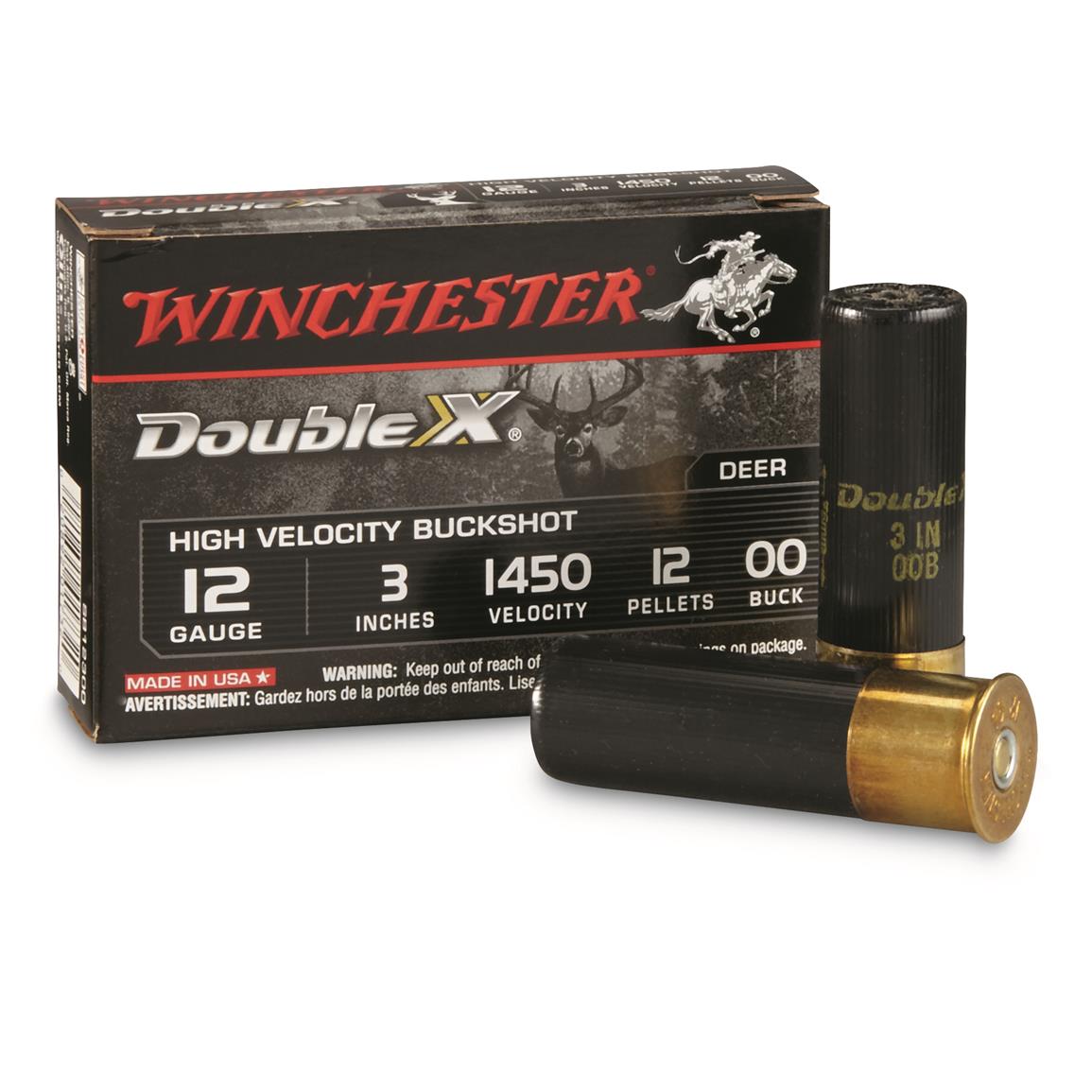 Winchester 12 Gauge 3 OO Supreme High Velocity Buckshot 5 Rounds