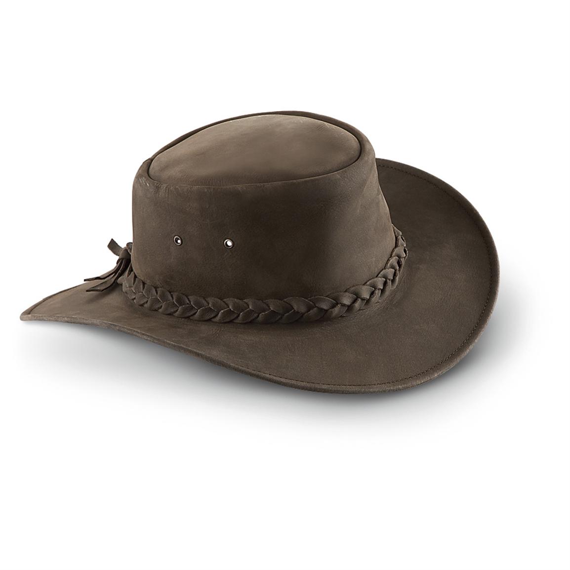 Henschel® Packable Leather Hat - 170590, Hats & Caps at Sportsman's Guide