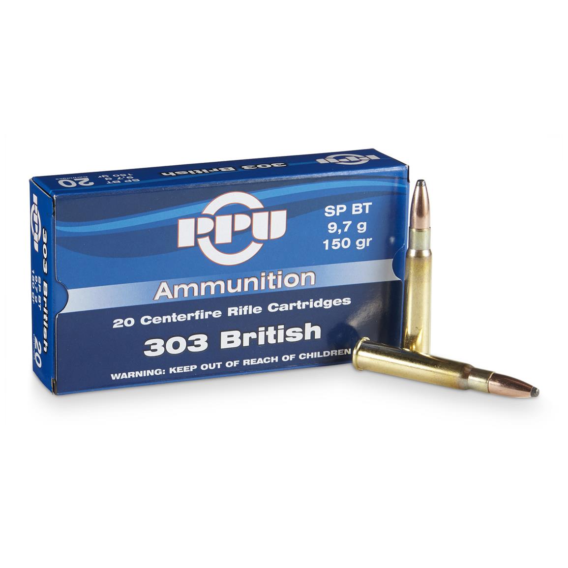 PPU 303 British SP BT 150 Grain 20 Rounds 222399 303 British PPU 303 British SP BT 150 Grain 20 Rounds 222399 303 British