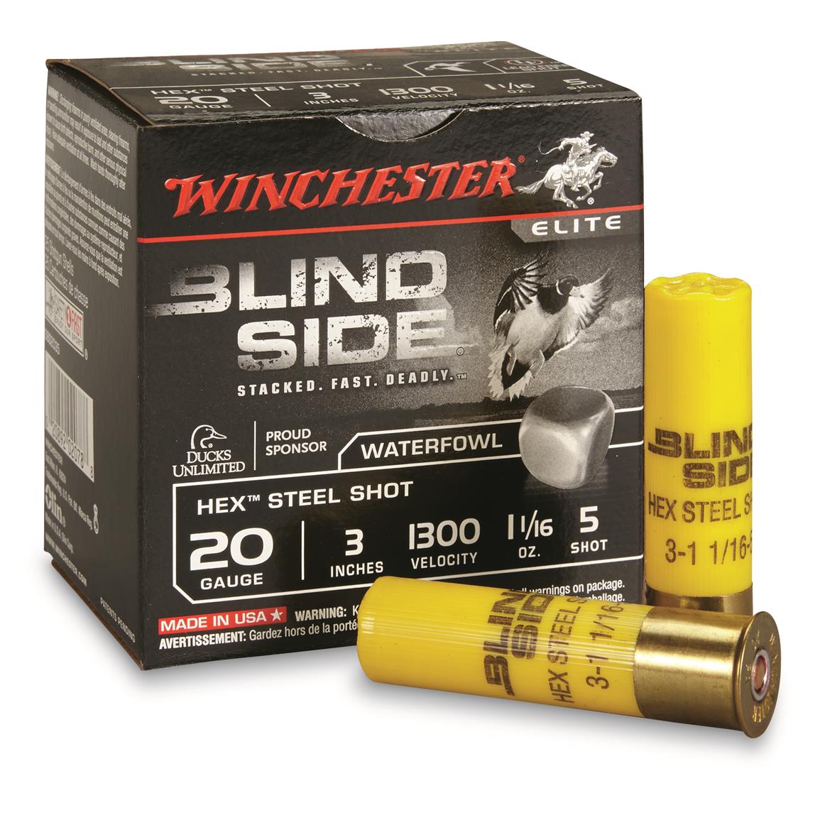Winchester 20 Gauge Winchester BlindSide 3 2 5 Steel Shotshells 25
