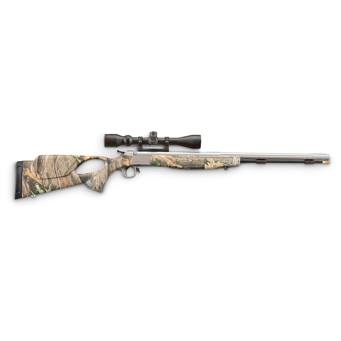 CVA Optima 50 Cal Black Powder Rifle With Scope Black Stainless