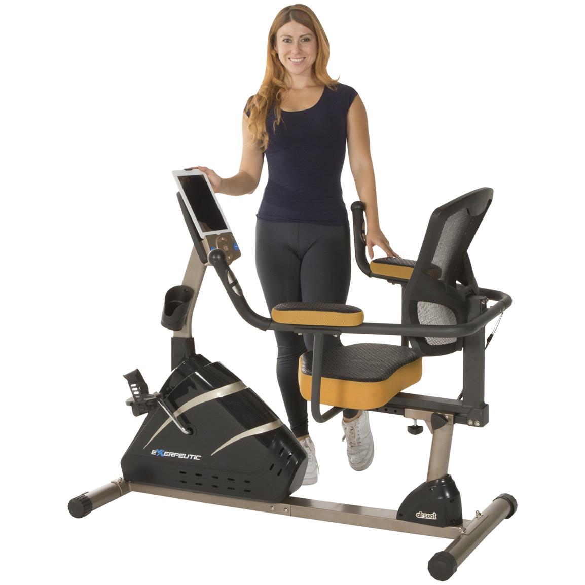 Exerpeutic 4000 Recumbent Exercise Bike with Bluetooth & Mobile App ...