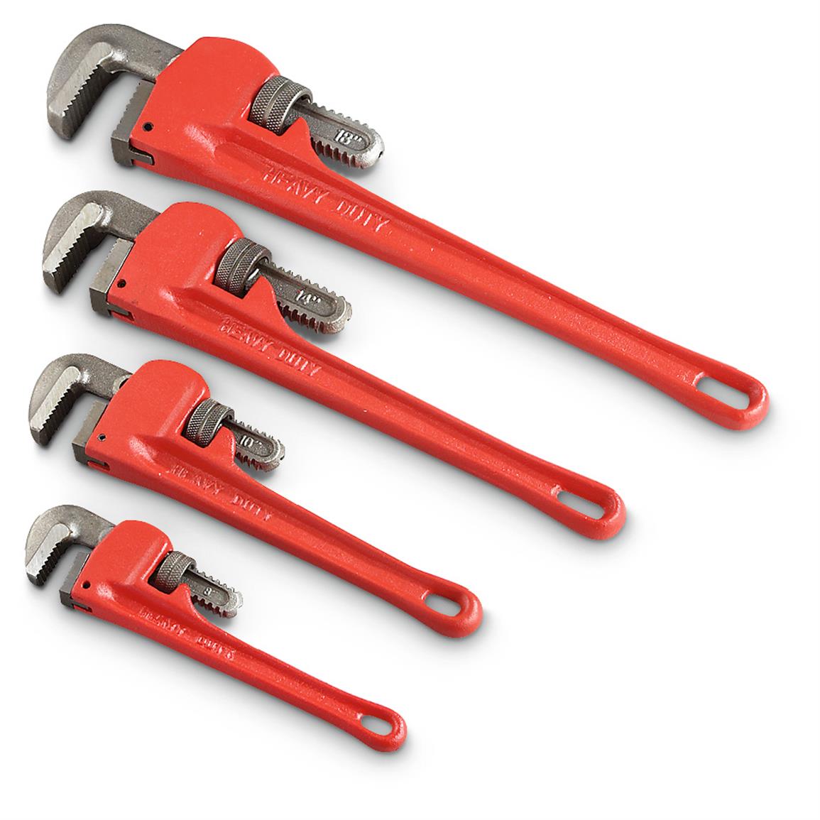 4 Pc Hawk Pipe Wrench Set 613647 Hand Tools Tool Sets At 4 Pc Hawk Pipe Wrench Set 613647 Hand Tools Tool Sets At
