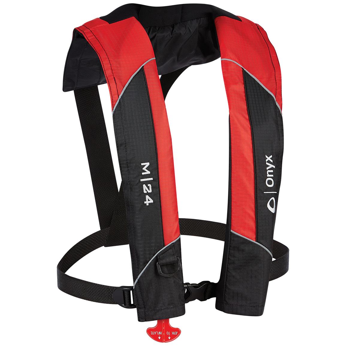 Onyx 1310 M 24 Manual Inflatable Type V PFD Life Jacket Red 635676 