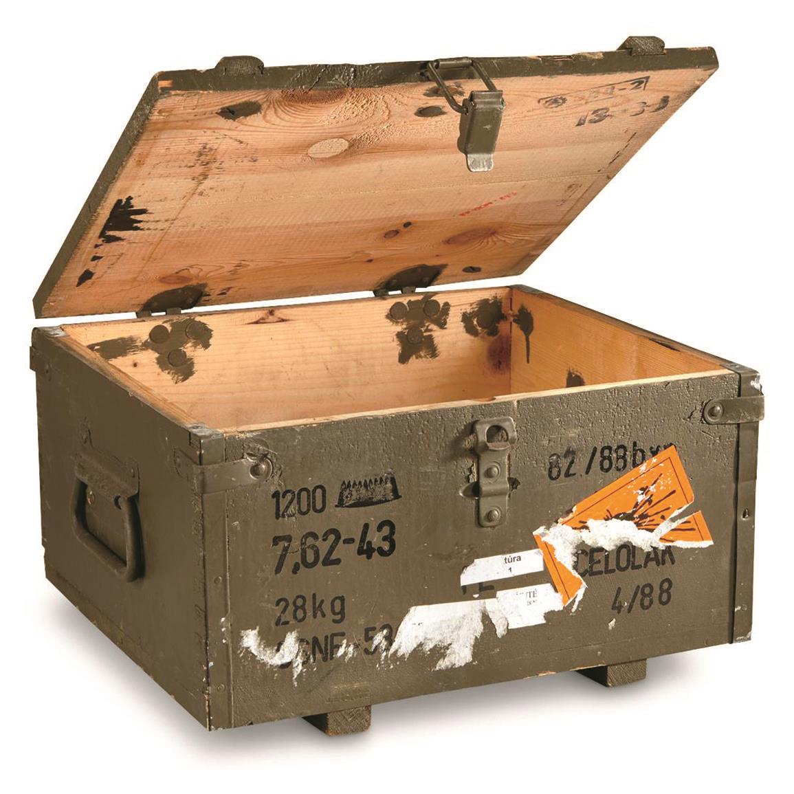 Military Surplus Wooden Ammo Boxes