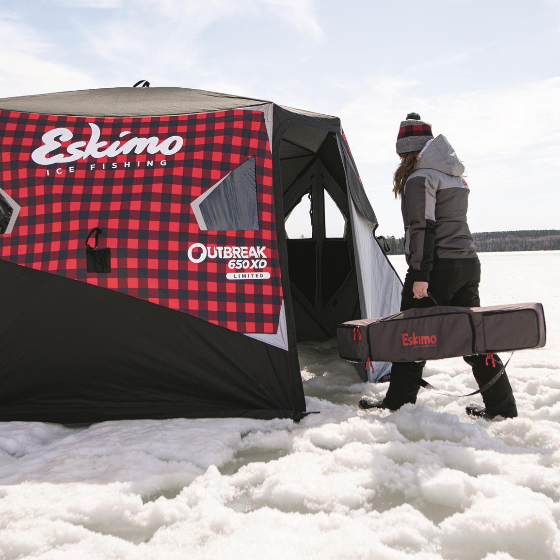 Clam Ice Team Kenai XT Thermal Ice Fishing Shelter, 1-Person - 728404 ...
