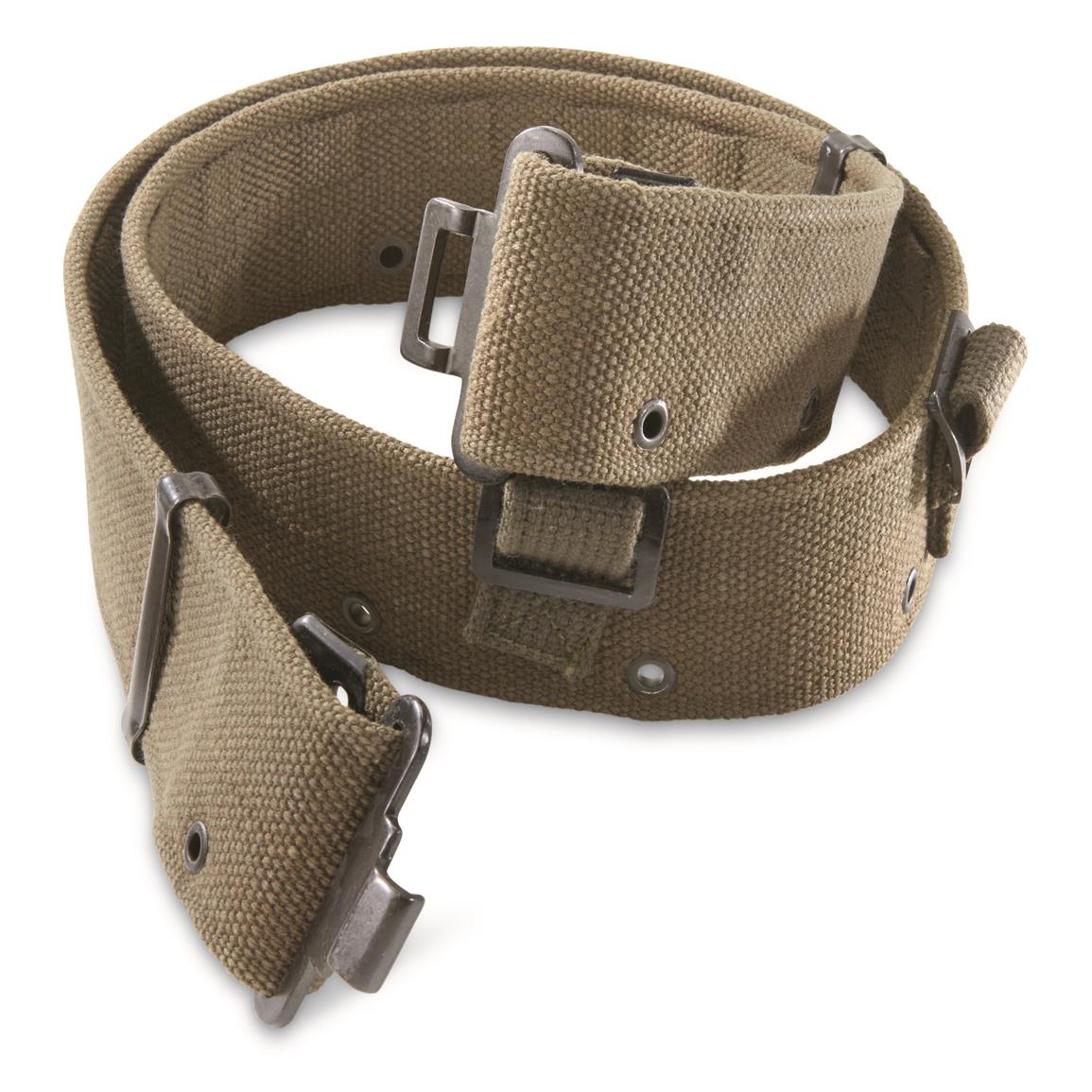 Belgian Military Surplus Cotton Pistol Belt, Like New | Sportsman's Guide