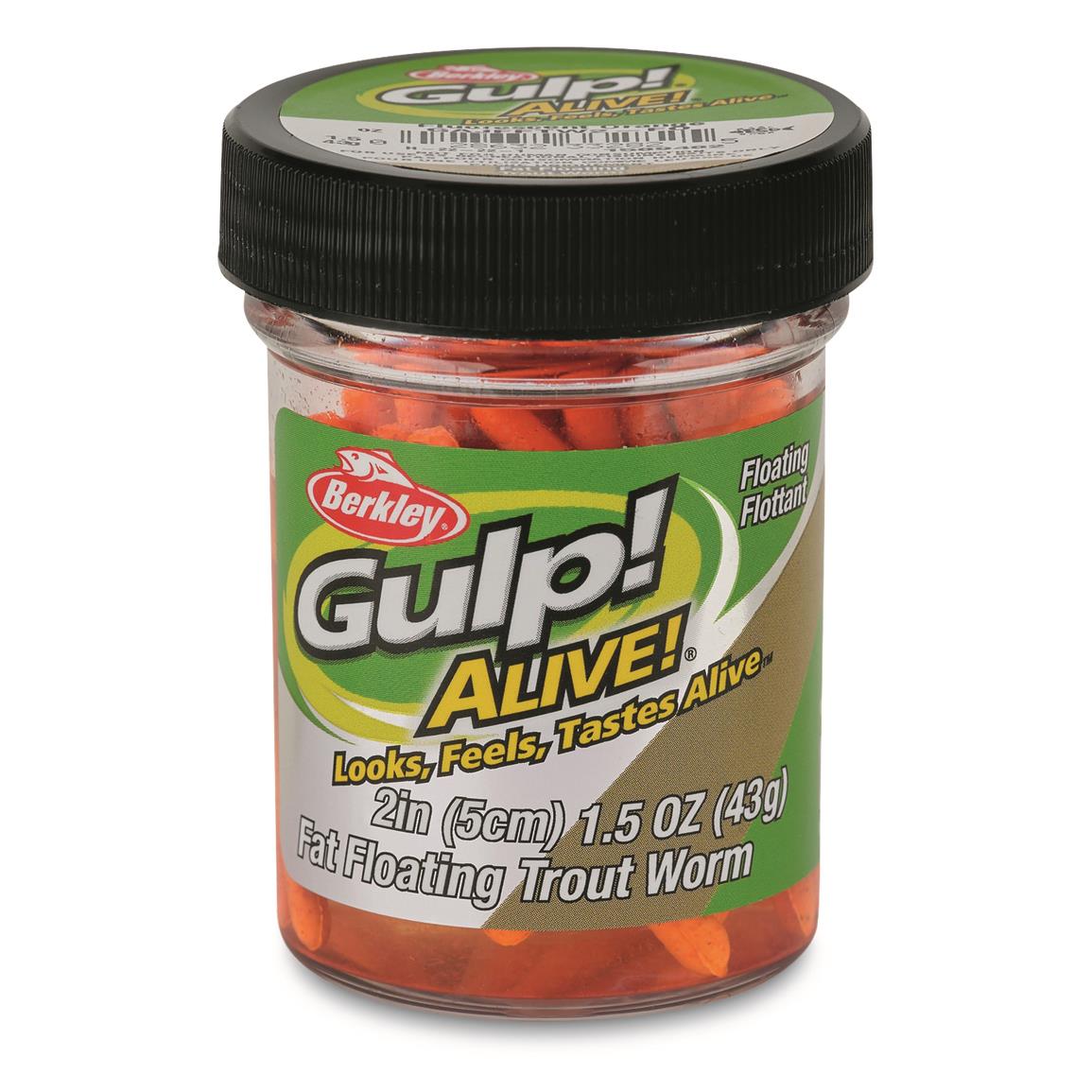 Berkley Gulp! Alive! Fat Floating Trout Worm - 740909, Jar & Dough ...