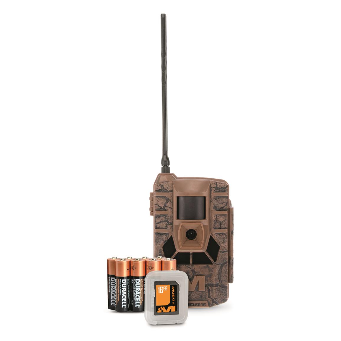 Muddy Matrix 36MP Dual Network Cellular Trail/Game Camera Bundle w/SD ...