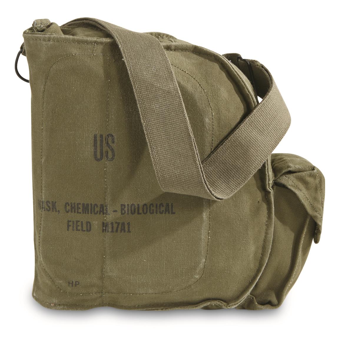 U.S. Military Surplus M17 Canvas Gas Mask Bag, Used | Sportsman's Guide