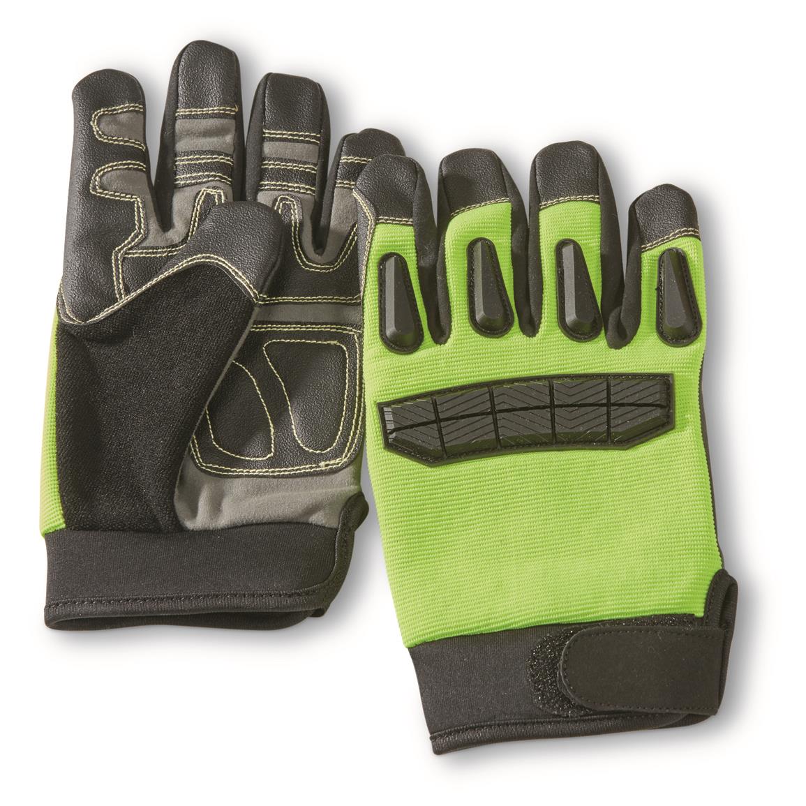 U.S. Municipal Surplus Kevlar/Nomex Rubber Knuckle Work Gloves, New ...