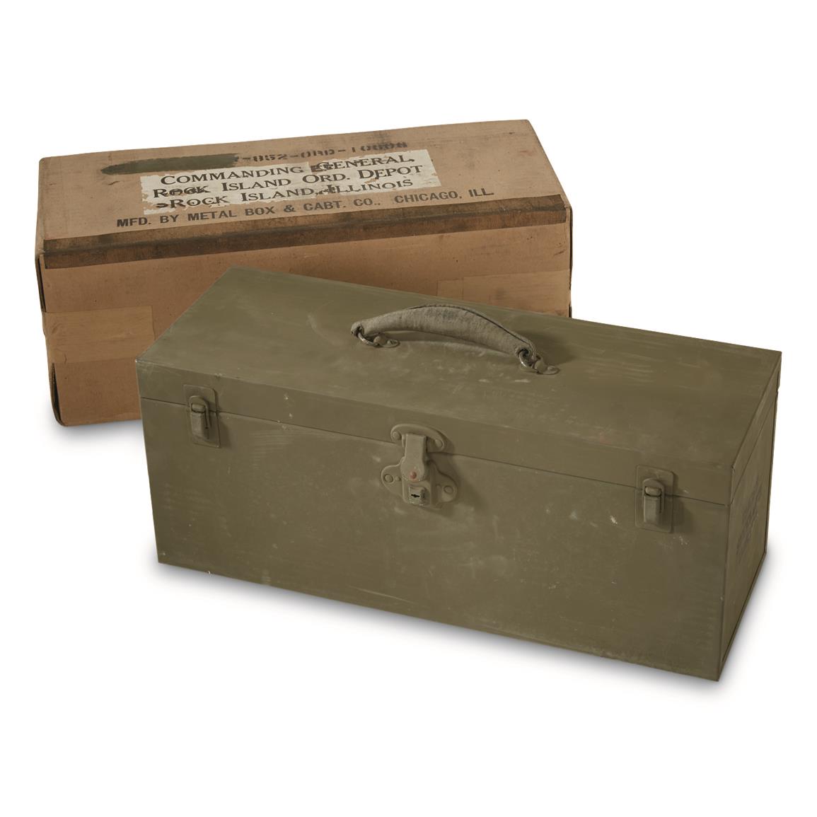 U.S. Military Surplus M6 MBC Tool Box, dated 1942, New | Sportsman's Guide