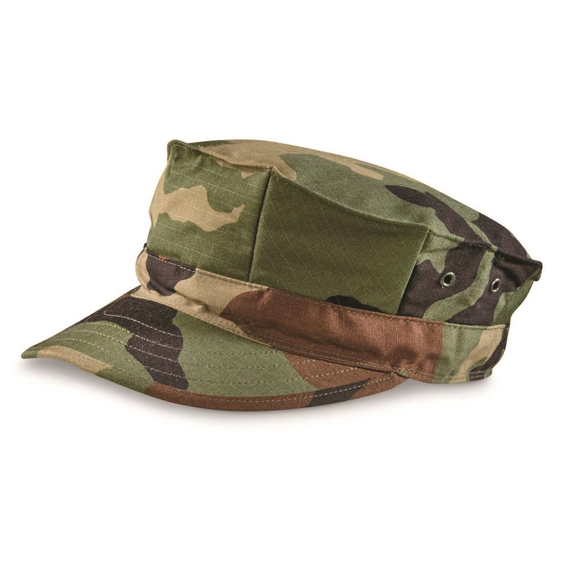 U.S. Military Surplus Woodland Camo 8 Point Cap, New | Sportsman's Guide