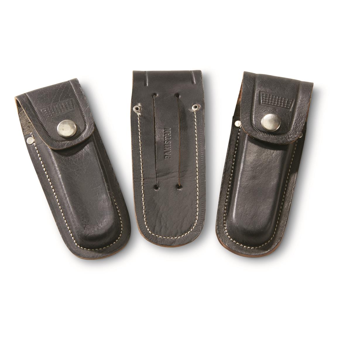 U.S. New Jersey Police Surplus Leather Pouches, 3 Pack, Like New ...