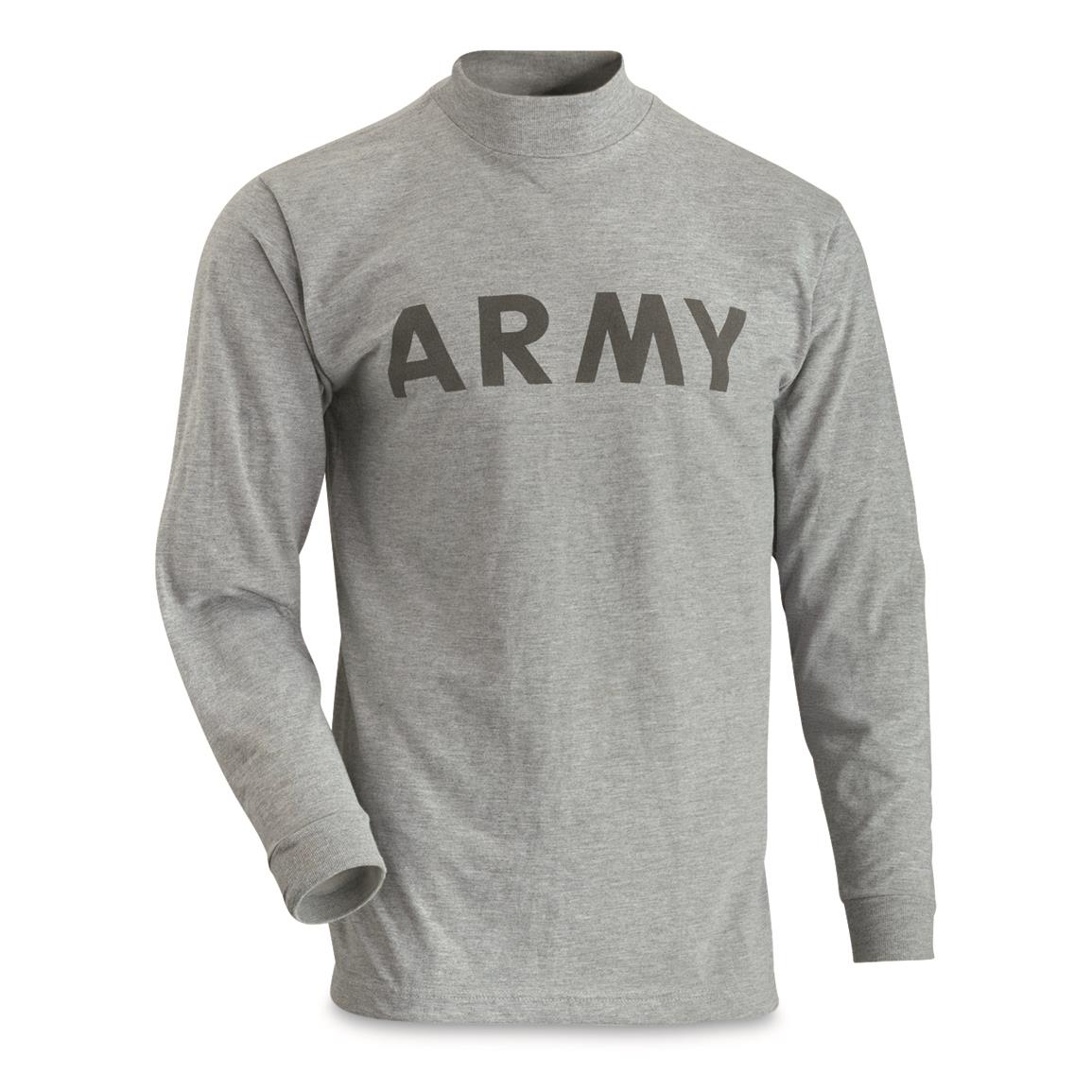 U.S. Military Surplus ARMY Long Sleeve T-Shirts, 4 Pack, Used ...