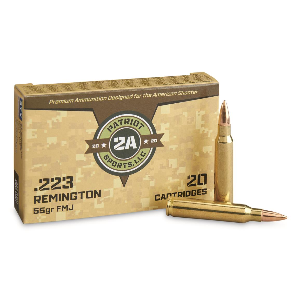 Patriot Sports, .223 Remington, FMJ, 55 Grain, 20 Rounds | Sportsman's ...