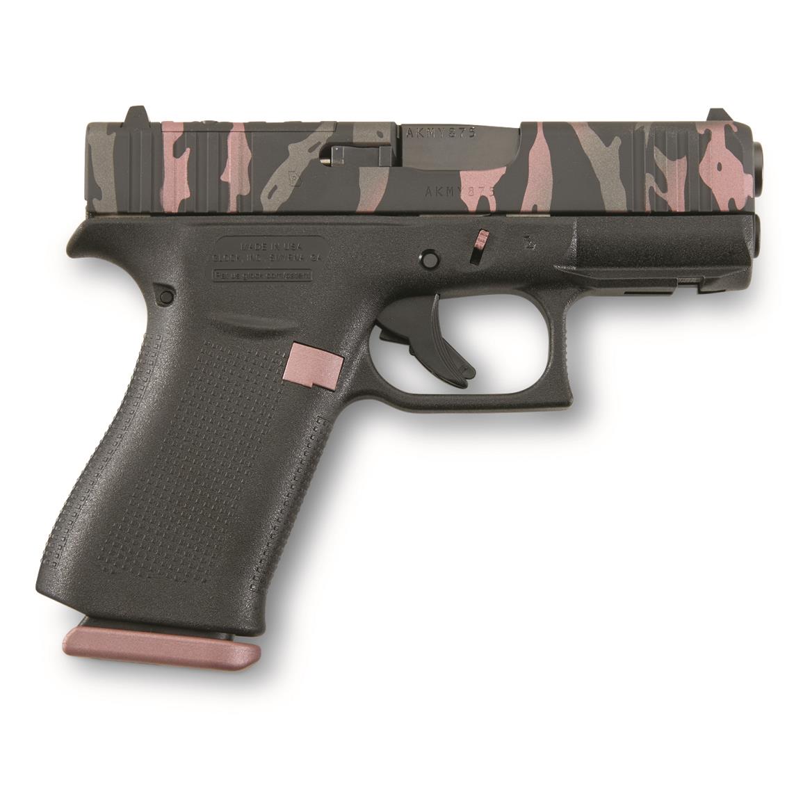 Glock 43X MOS SCT Tigress Rose, Semi-automatic, 9mm, 3.4" Barrel, 10+1 Rounds | Sportsman's Guide