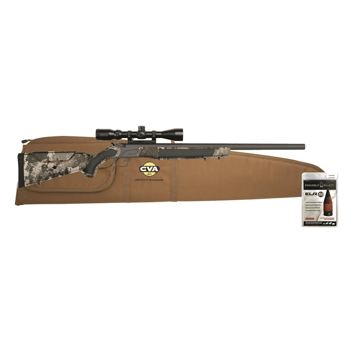 CVA Wolf Muzzleloader, .50 Caliber, 24" Barrel, Stainless/Stealth Grey ...