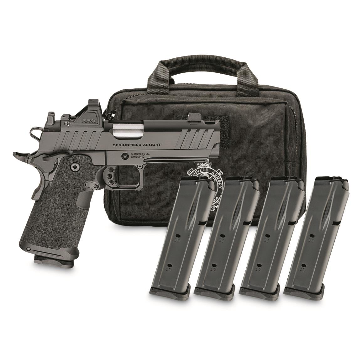 Springfield Armory 1911 DS Prodigy Comp Gear Pac Bundle, 9mm, 4.25 ...