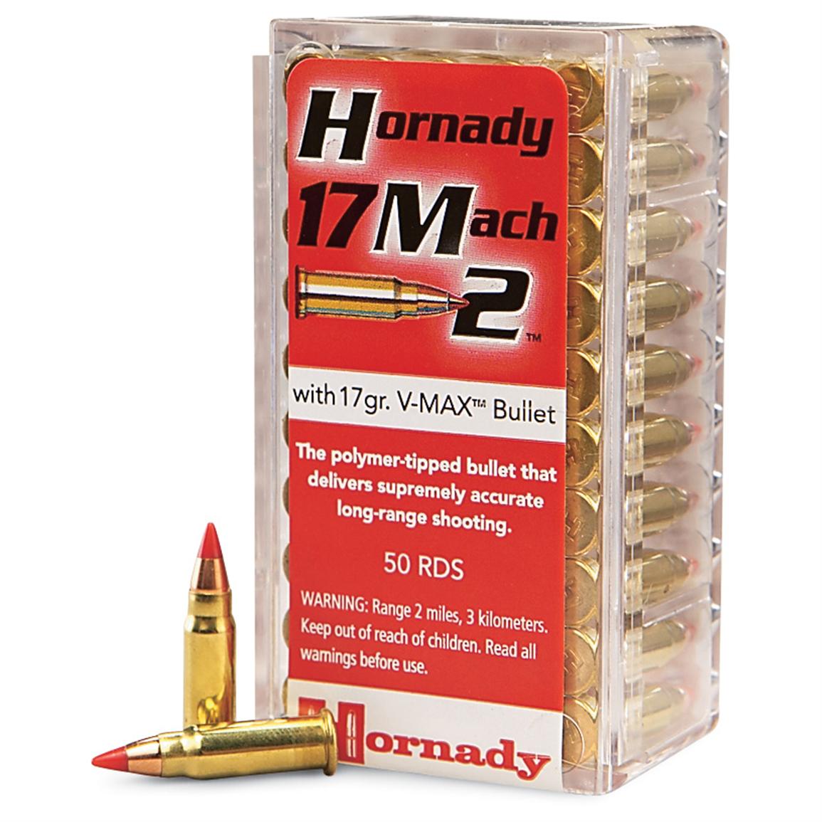 Hornady 17 Mach 2 Polymer Tip V Max HM2 17 Grain 500 Rounds
