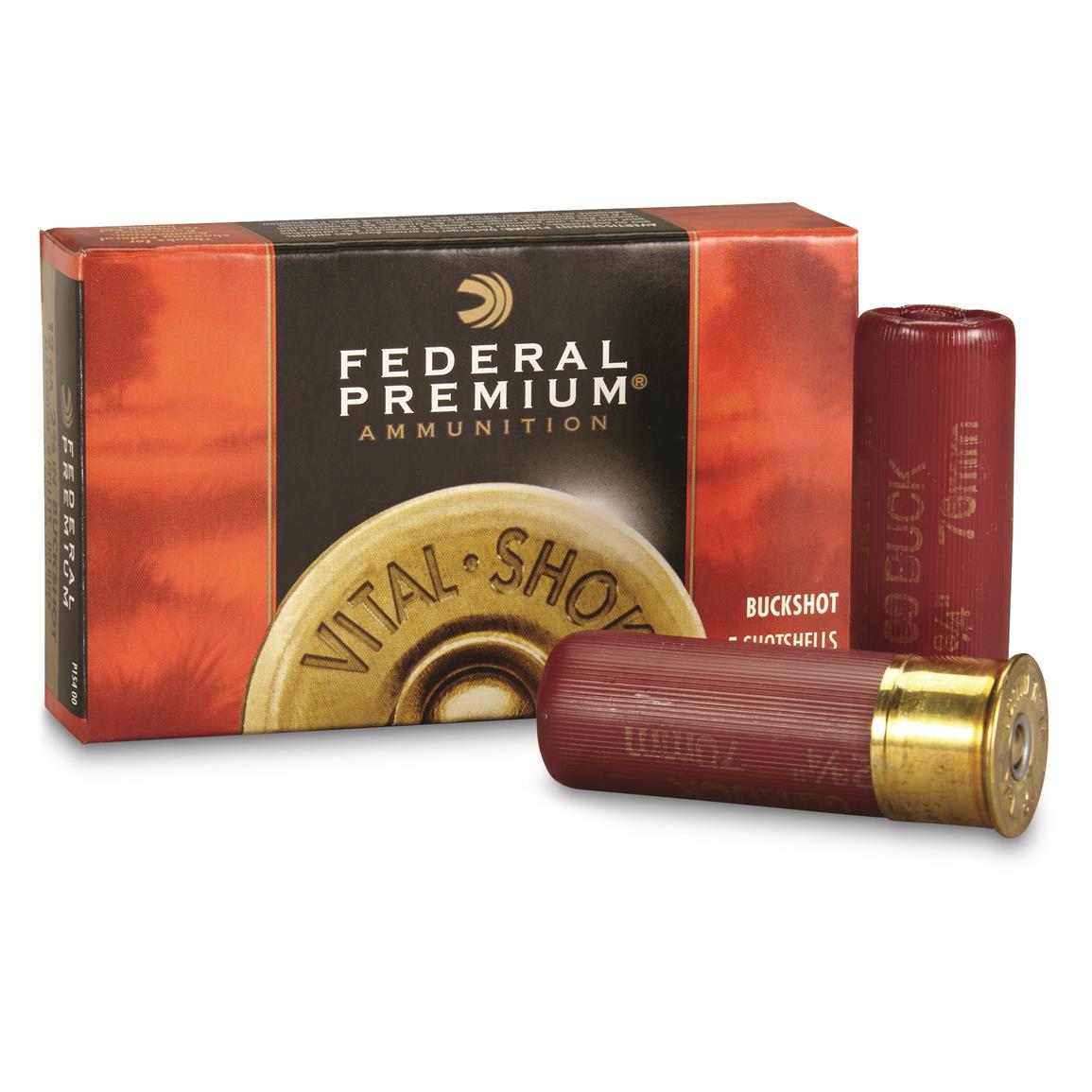 Federal Premium 12 Gauge 2 3 4 Shell 00 Buck Buckshot 9 Pellets 5