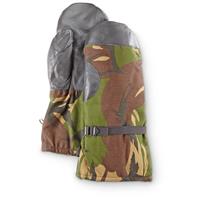 Dutch Military Surplus Canvas/Leather Mittens, New | Sportsman's Guide
