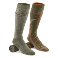 Realtree Men's Merino Wool Blend Boot Socks, 2 Pairs | Sportsman's Guide