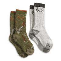 Kids' Realtree Wool Blend Boot Socks, 2 Pairs | Sportsman's Guide