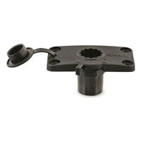 Scotty Flush Deck Mount, Black, with Rain Cap | Sportsman's Guide