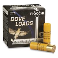 Fiocchi Field Dynamics Steel Dove Loads, 20 Gauge, 2 3/4", 7/8 oz., 250 ...