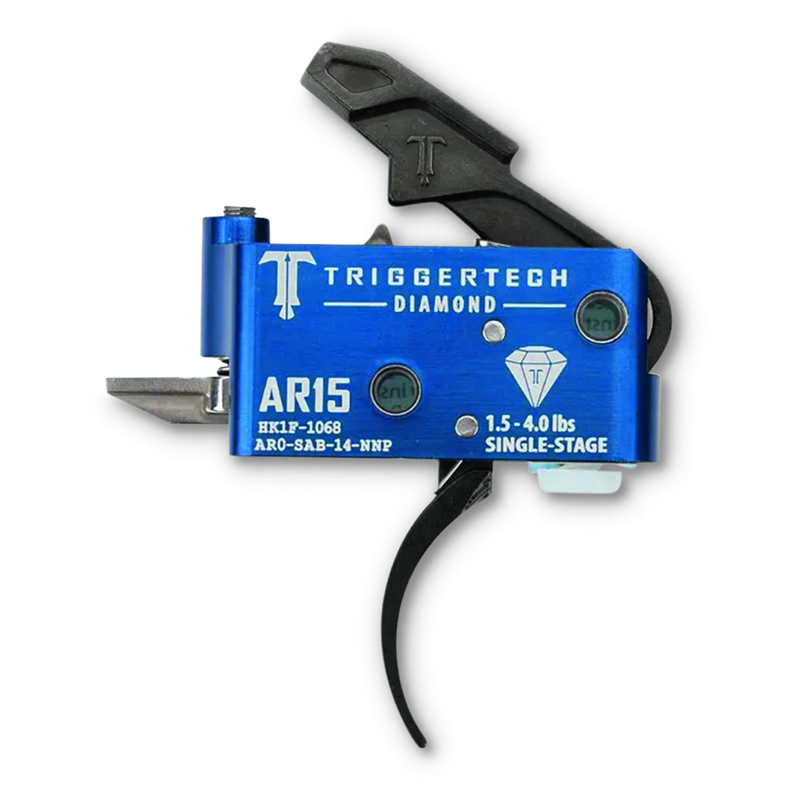 TriggerTech AR-15 Diamond Single-Stage Curved Trigger, 1.5-4 lbs ...