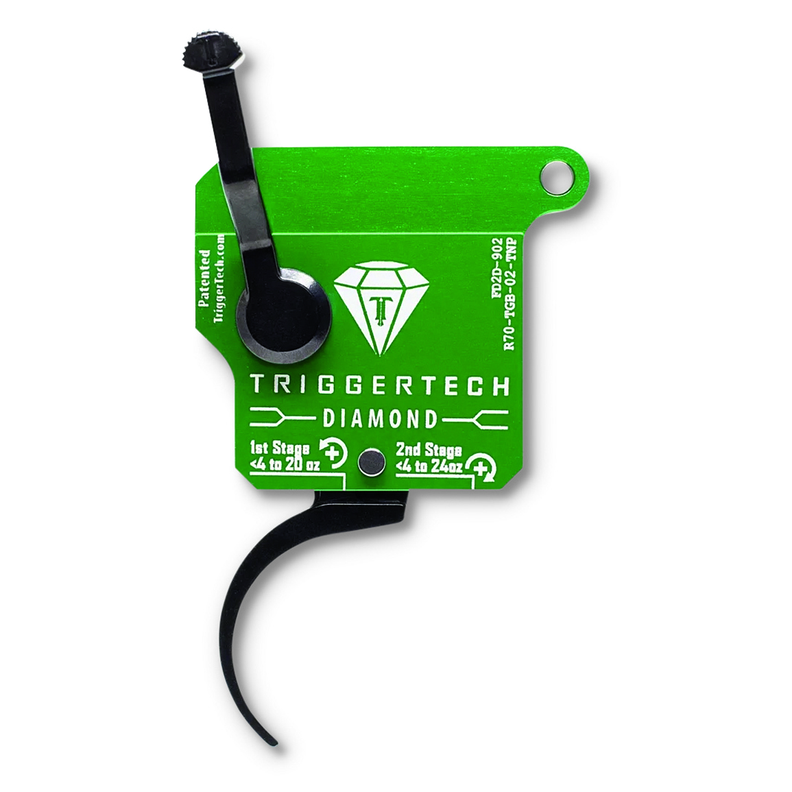 TriggerTech Remington 700 Diamond 2-Stage Pro Curved Trigger, Right ...