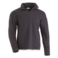 Dutch Military Surplus Quarter Zip Fleece Long Sleeve Shirt, New ...
