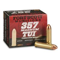 Fort Scott Tumble Upon Impact Ammo, .357 Magnum, SCS, 125 Grain, 20 ...
