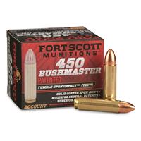 Fort Scott Tumble Upon Impact Ammo, .450 Bushmaster, SCS, 250 Grain, 20 ...