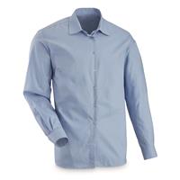 Italian Military Surplus Long Sleeve Prison Guard Shirt, 2 Pack, New ...