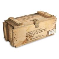 U.S. Military Surplus Wood Ammo Crate, 21" x 9" x 9", Used | Sportsman ...