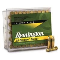 Remington Golden Bullet, .22LR High-Velocity, RN, 40 Grain, 100 Rounds ...