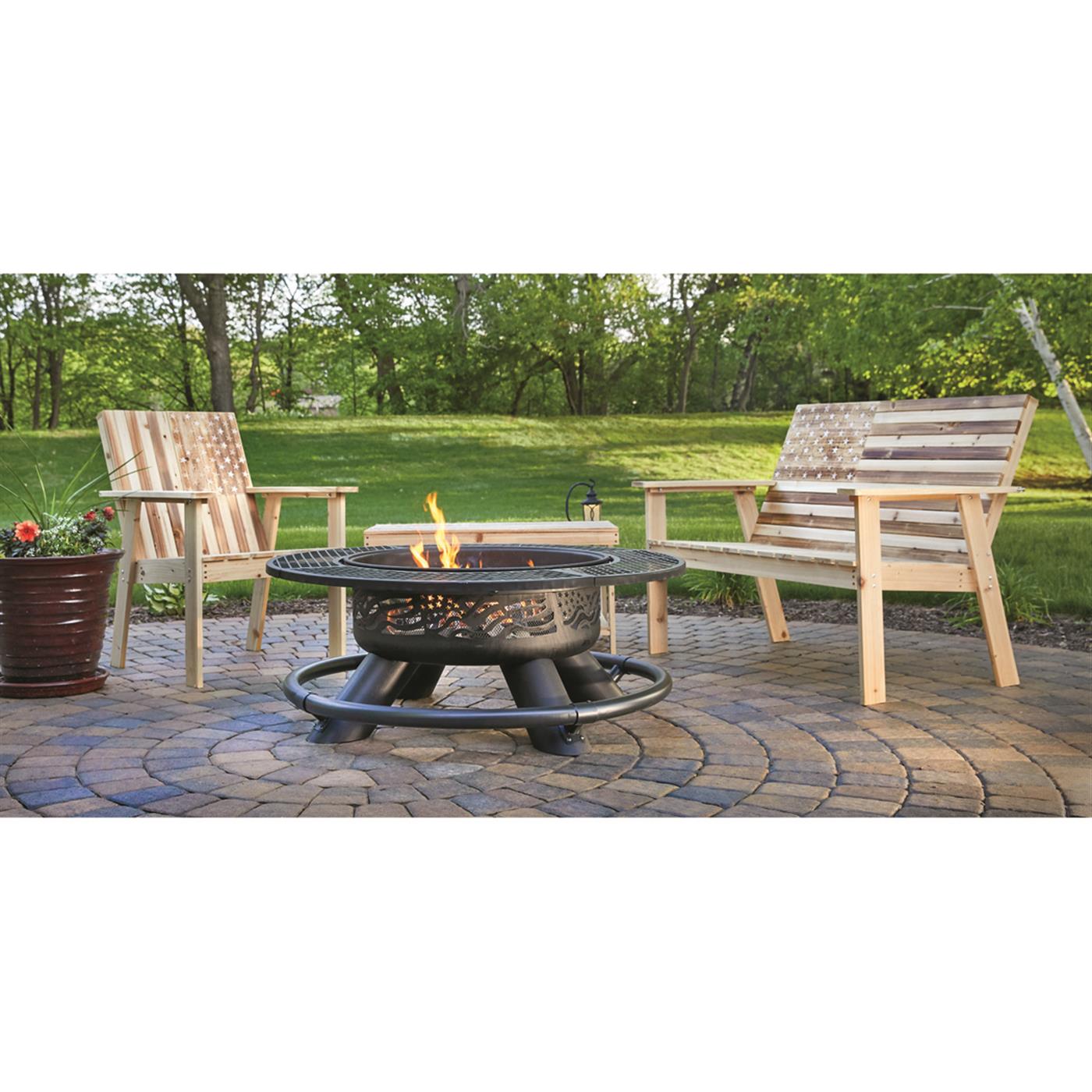 CASTLECREEK 47" Fire Pit with BBQ Grate | eBay