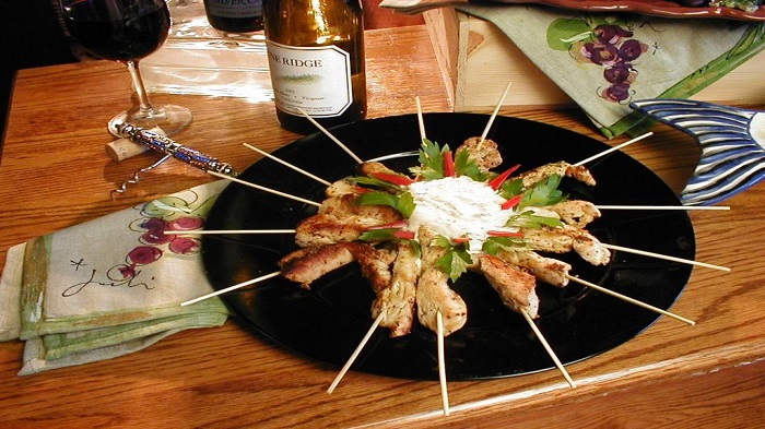 Skewered Pheasant Breast Appetizer With Basil Aioli | Sportsman's Guide
